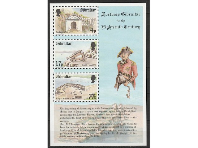 Fortress Gibraltar in the 18th Century - 1983 - MNH