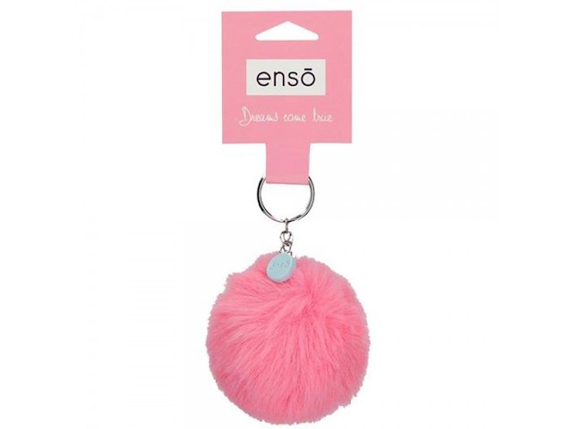 Privezak za ključeve torbu ranac Enso Pompon pink 94702