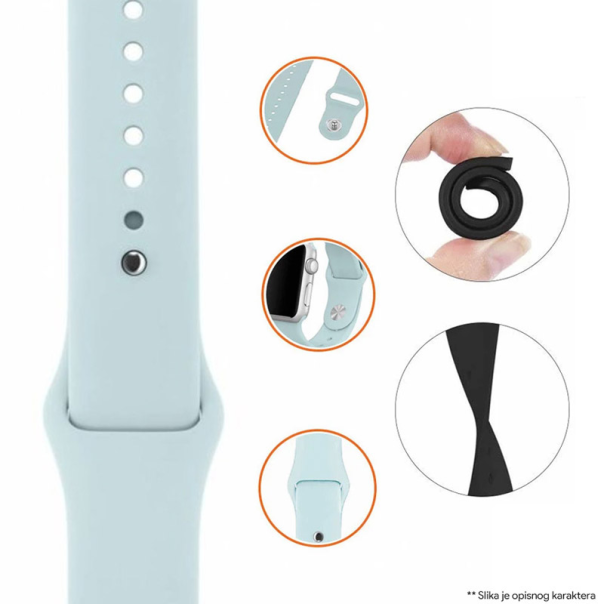Narukvica Moye za Apple Watch Silicone Strap 44/ 45/ 49 mm deep blue