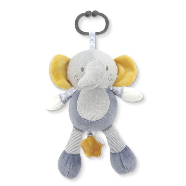LORELLI Muzička plišana igračka za bebe Elephant, siva