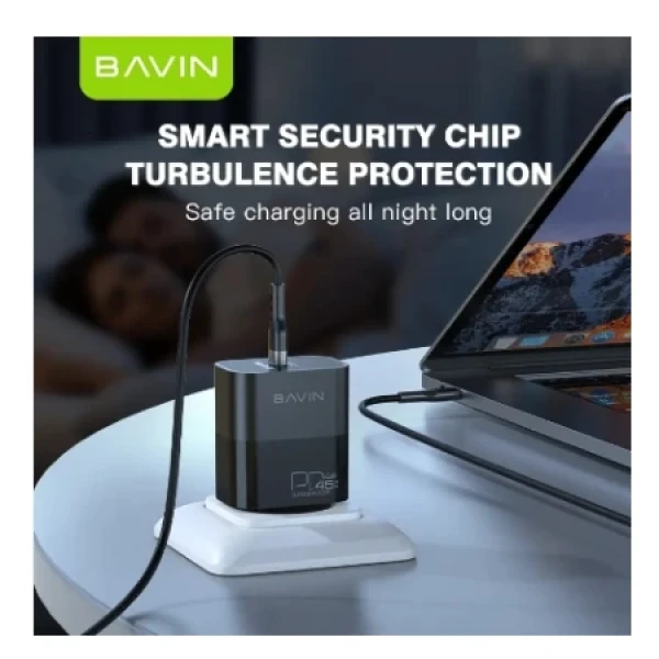Bavin punjač GaN 45W-PD USB-C crna - PC986Y ( 90037 )