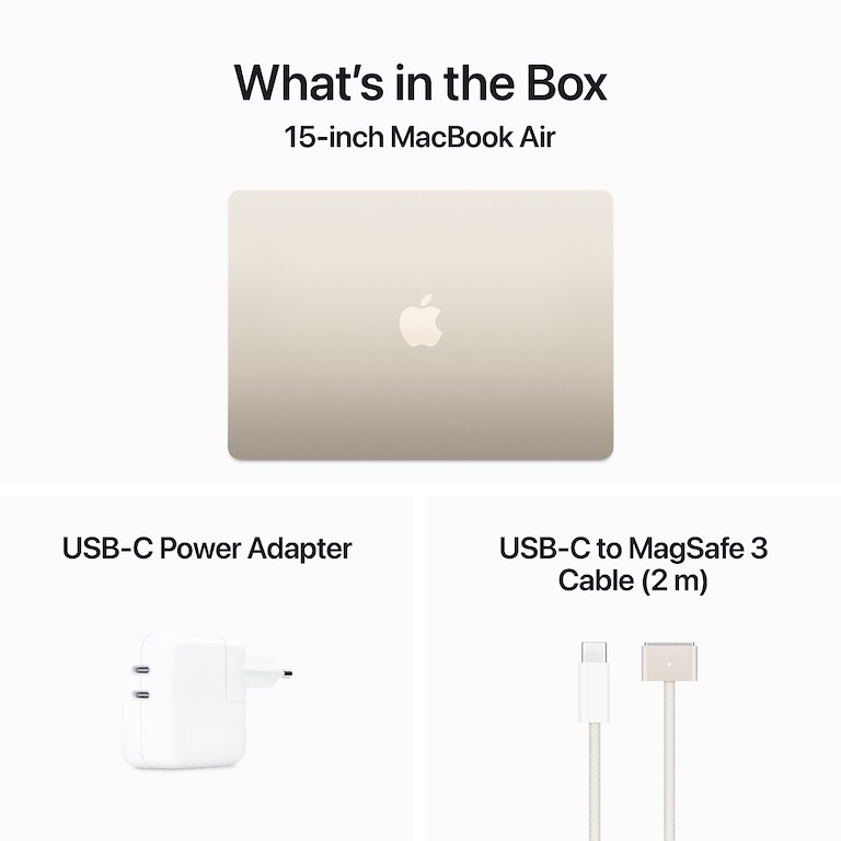 Apple MacBook Air 15.3" M3 8/256GB Starlight MRYR3CR/A