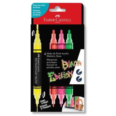 Flomaster - Faber Castell, Shake and Paint, 1/4 Neon