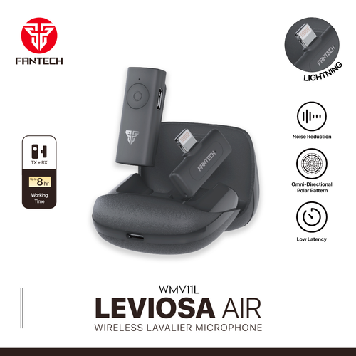 Mikrofon Wireless Fantech Lavalier Leviosa Air WMV11L (Single Mic) Lightning