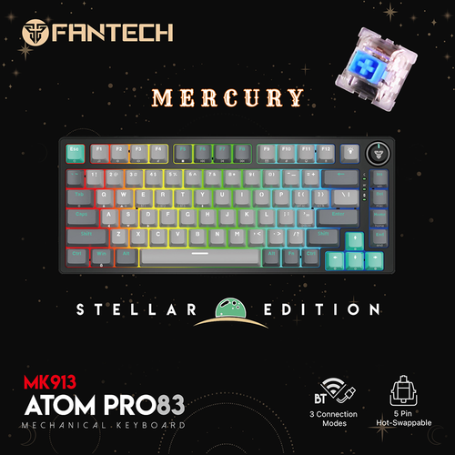 Fantech MK913 RGB Atom PRO83 Tastatura Mehanicka Gaming Wireless Mercury (blue switch)