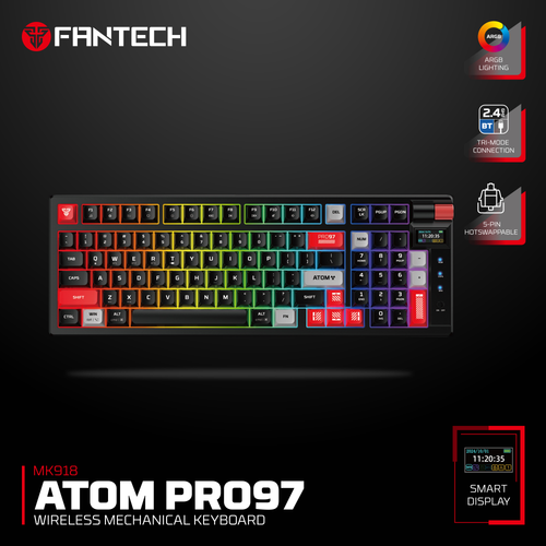 Fantech MK918 RGB Atom PRO97 Wireless Tastatura Mehanicka Gaming crna (Red switch)