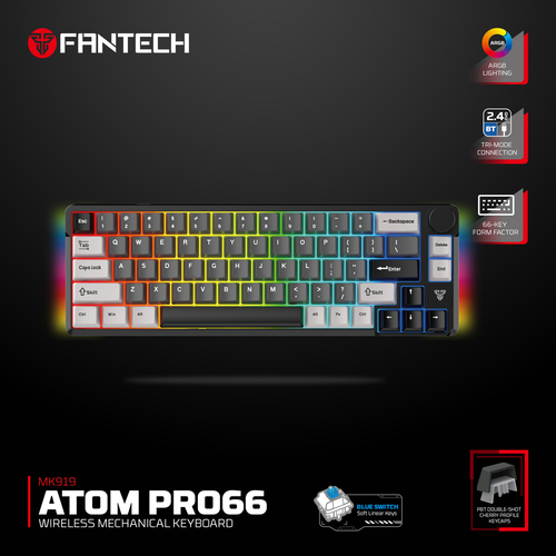 Fantech MK919 Atom PRO66 Tastatura Mehanicka Gaming crna (Blue switch)