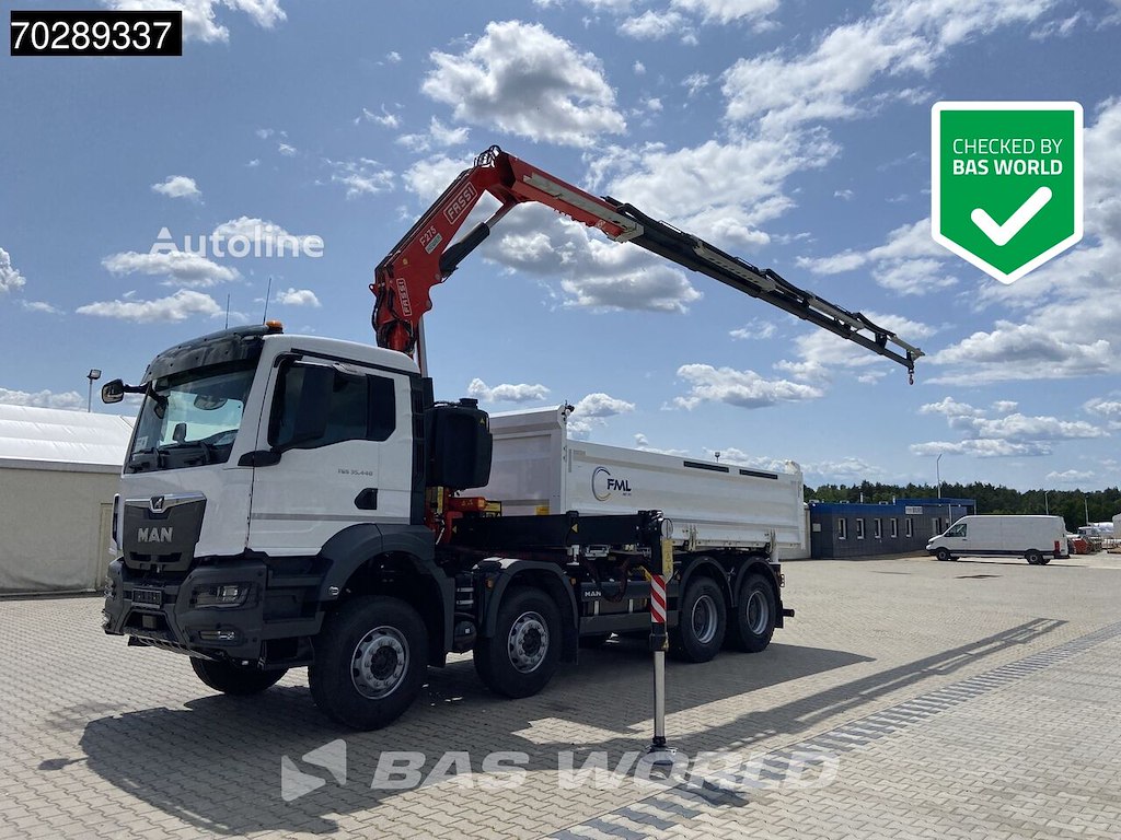 Novi MAN TGS 35.440 8X4 NEW! Fassi F275.026 Kran Crane 13m3 3-Sided Tippe kiper
