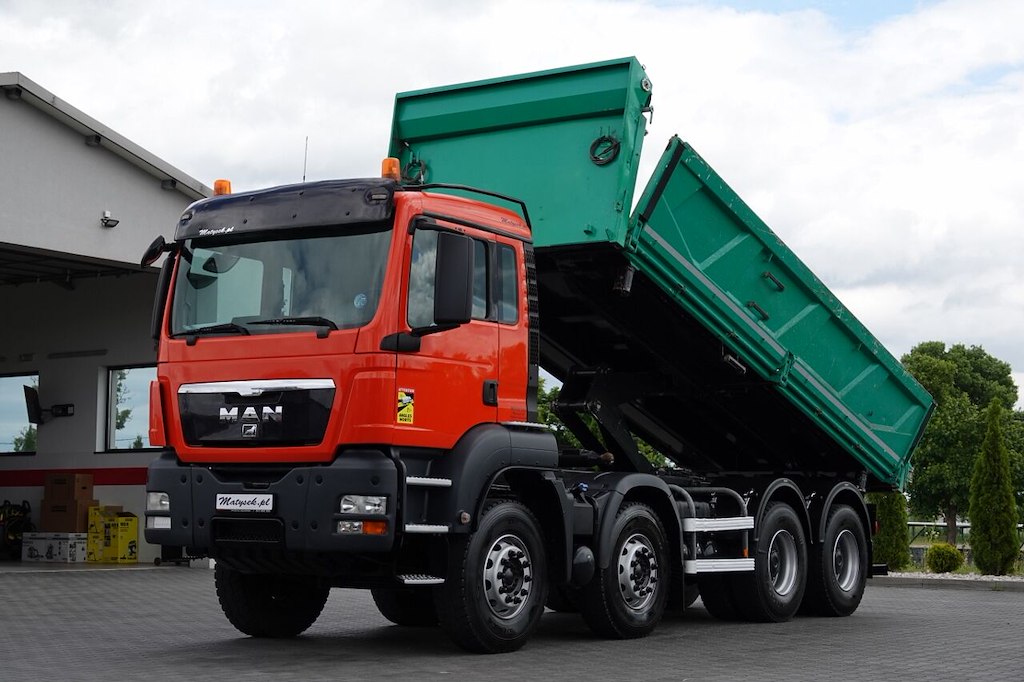 MAN TGS 35.400 / 8X4 / WYWROTKA 2 STR. / HYDROBURTA / BORDMATIC  / E kiper