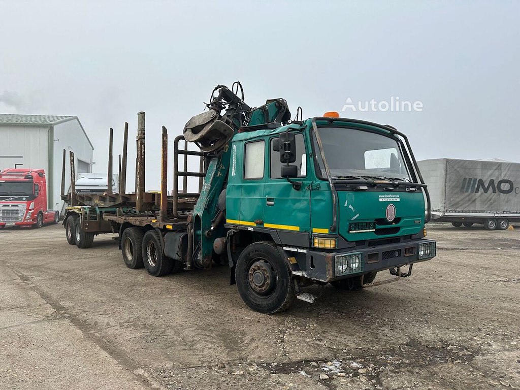 Tatra T 815 s HR LIV 240 VIN 789 kamion za prevoz drva + šumarska prikolica