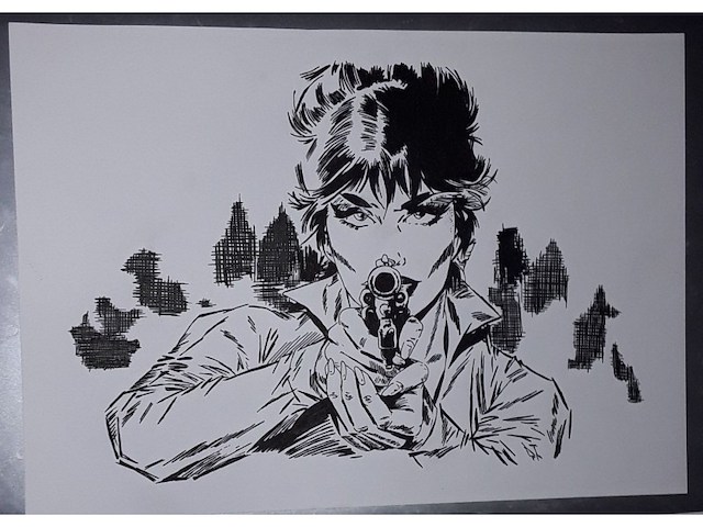 Crtez na hamer papiru 30 x 21,5 cm. - Modesti Blejz