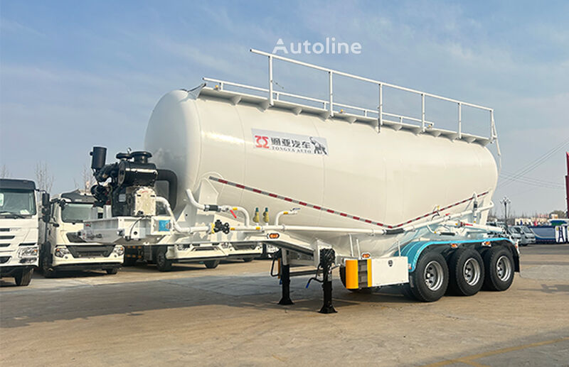 Nova 3 Axle 38000 Liter Bulk Cement Taker Semi Trailer with Engine cisterna za prevoz cementa