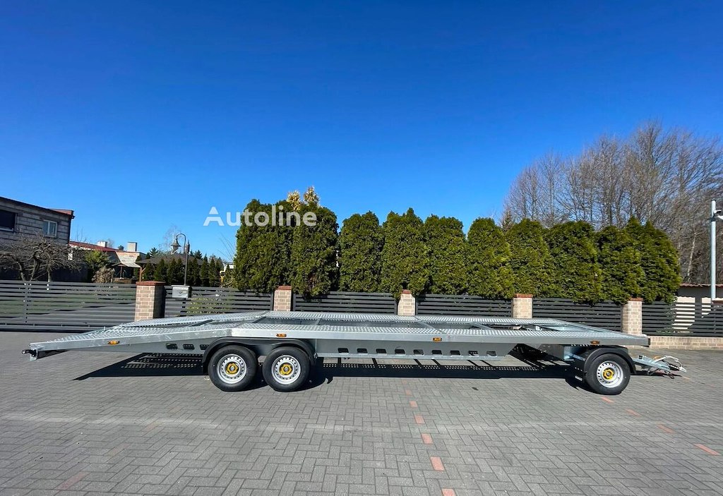 Nova Głowacz three-axle trailer with turntable, 850×210 cm, GVWR 3500 prikolica autotransportera