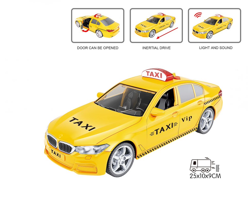 Magzy Wheels Automobil 1:16 taxi sa zvukom i svetlom