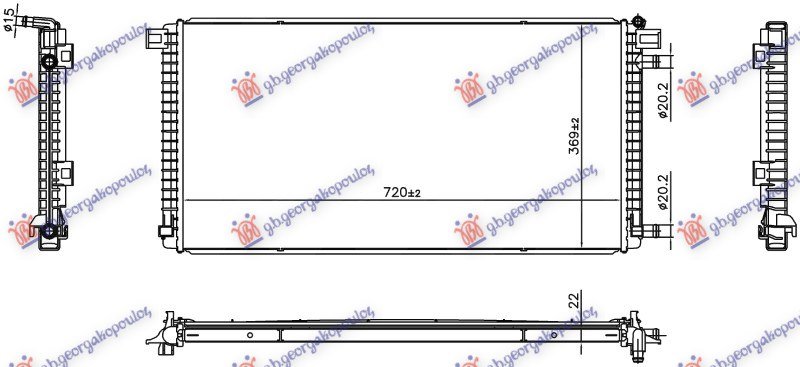 HLADNJAK MOTORA (720x369x22)
