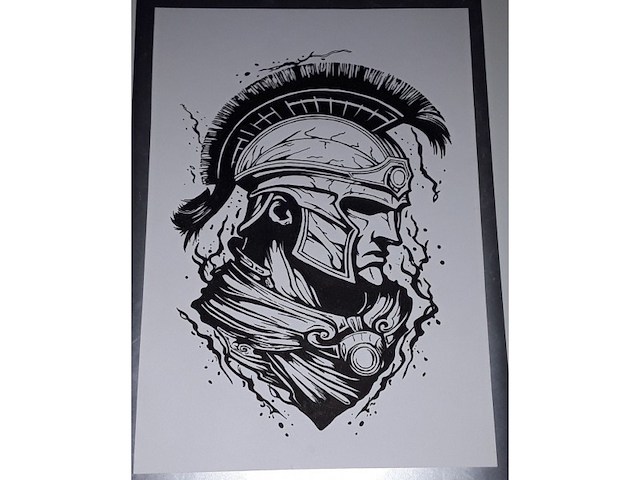 Crtez na hamer papiru 30 x 21,5 cm. - Legionar