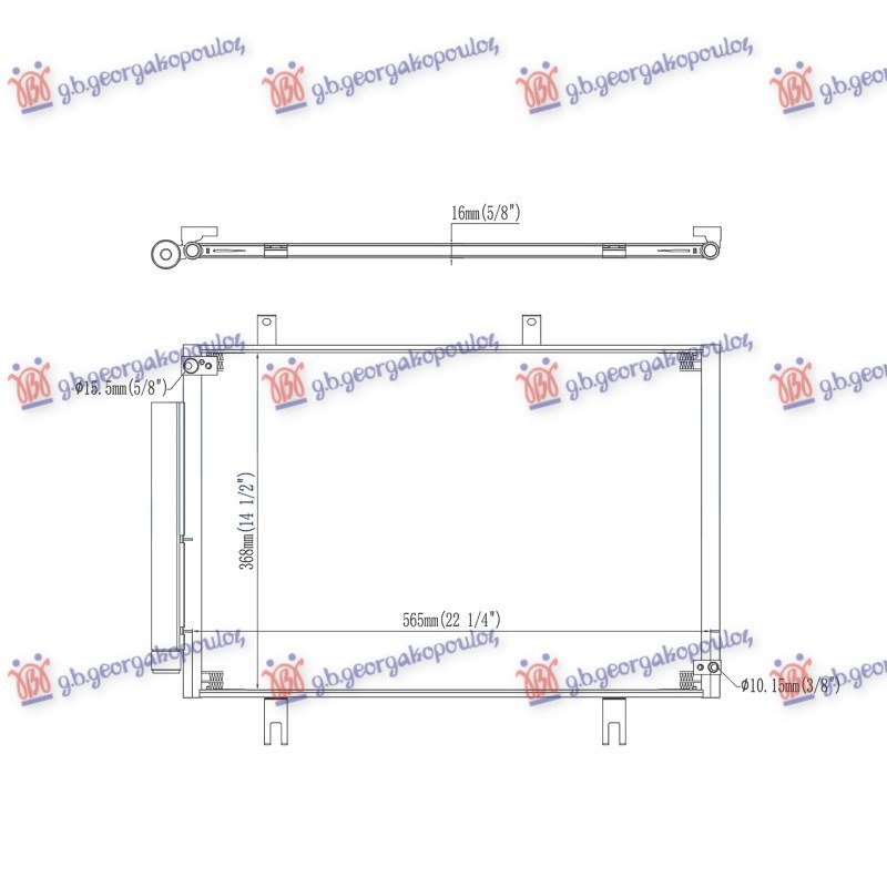 HLADNJAK KLIME 1.3 BENZIN (737x353x16)