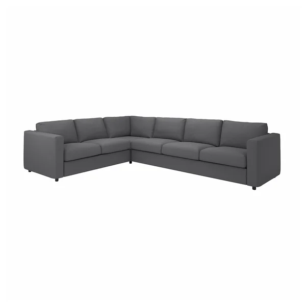 Ugaona sofa, 5-sed, Hallarp siva