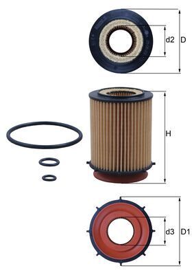 Filter za ulje MAHLE OX 982D