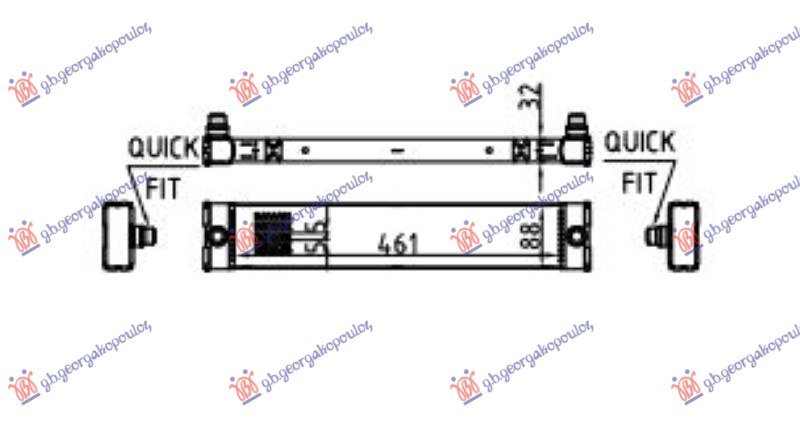 HLADNJAK MOTORA DODATNI 3.0 DIZEL - 4.4 BENZIN (460x90)