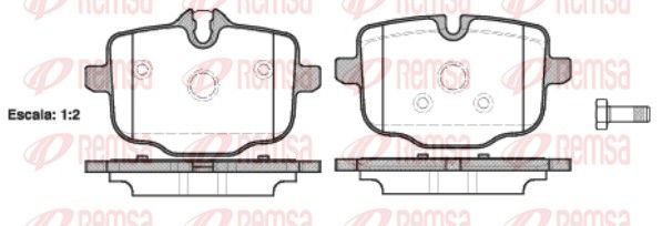 Komplet pločica, disk-kočnica REMSA 1433.00