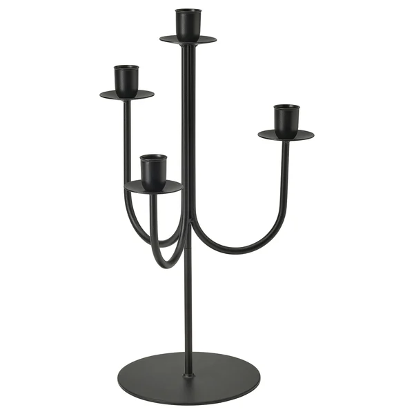 HÖSTAGILLE Svećnjak, crna, 37 cm