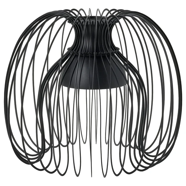 Abažur visilice, crna, 32 cm
