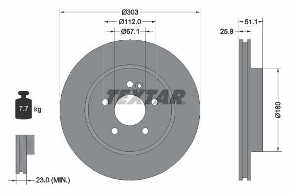 Kočioni disk TEXTAR 92089905