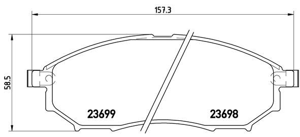 Komplet pločica, disk-kočnica BREMBO P 56 058