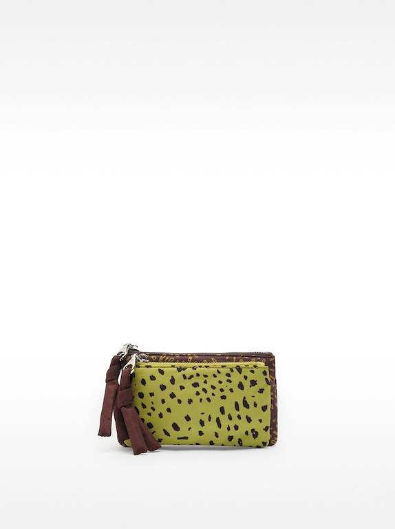 ANIMAL PRINTED NYLON MULTI-PURPOSE POUCH