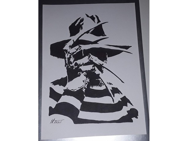 Crtez na hamer papiru 30 x 21,5 cm. - Fredi Kruger