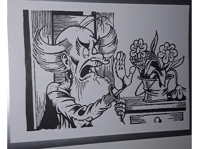 Crtez na hamer papiru 30 x 21,5 cm. - Alan Ford