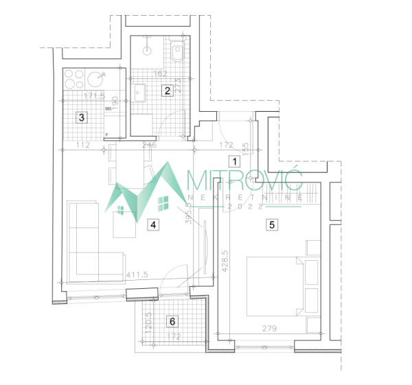 Jednoiposoban stan na prodaju, 39m2, 144.420€