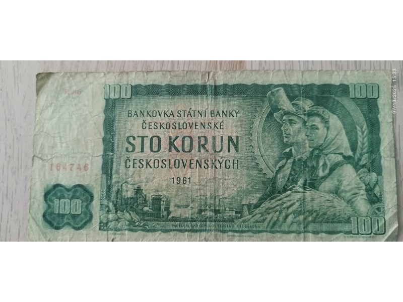 100 korun Cehoslovacka 1961