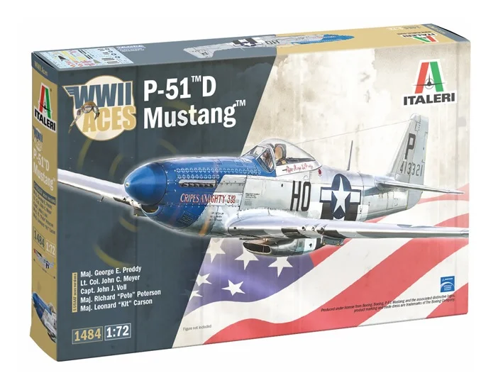 ITALERI 1/72 North American P-51 D Mustang USAAF Aces