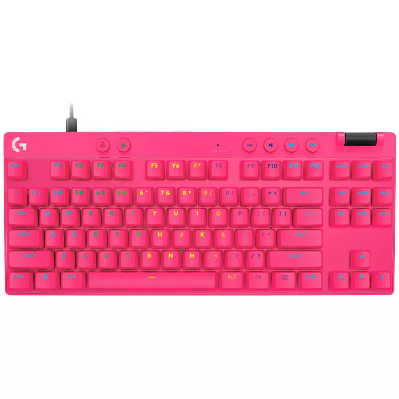 LOGITECH G PRO X TKL RAPID Gaming Keyboard – MAGENTA – US INT’L – USB – EMEA28i-935 –