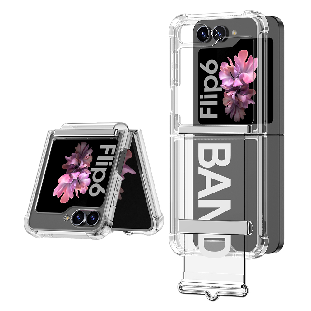 Futrola providna STRAP za Samsung F741B/F761B Galaxy Z Flip 6 5G/Z Flip 7 FE 5G bela (GKK case) (MS)
