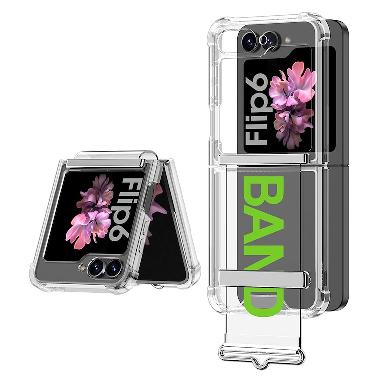 Futrola providna STRAP za Samsung F741B/F761B Galaxy Z Flip 6 5G/Z Flip 7 FE 5G zelena (GKK case) (MS)