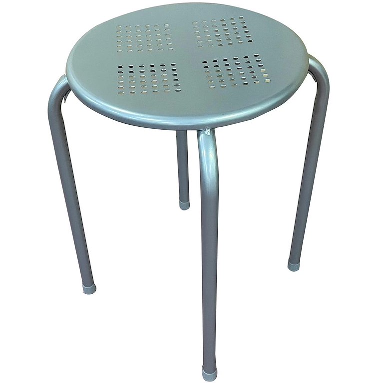 Stolica bez naslona DR-N-656 Felipe 10893 siva 30x30x43