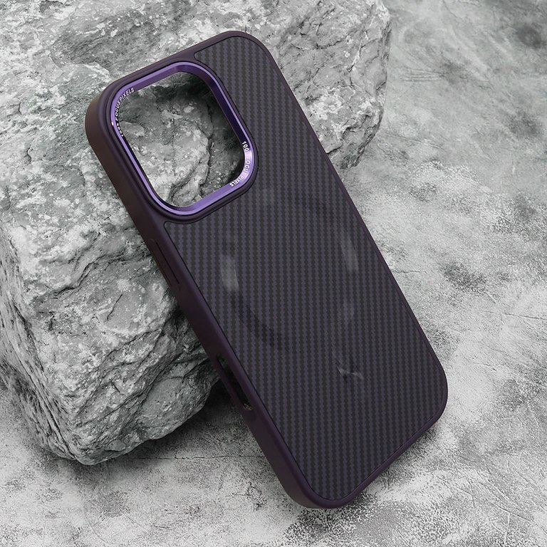 Zastitna maska (futrola) CARBON MagSafe - iPhone 16 Pro (6.3) ljubicasta (big camera) (MS)