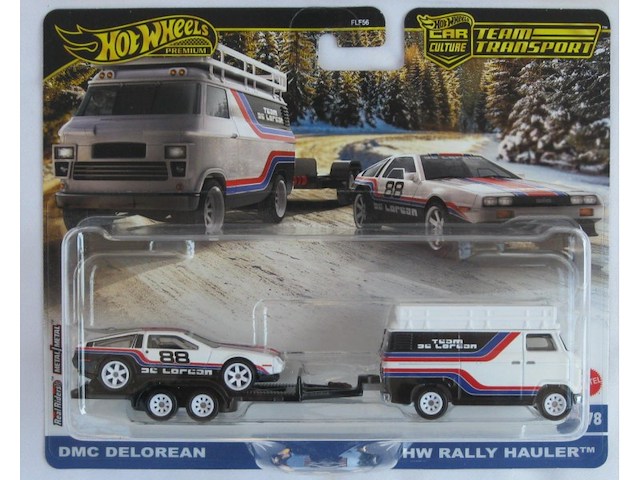 hot wheels de lorean &; rally hauler
