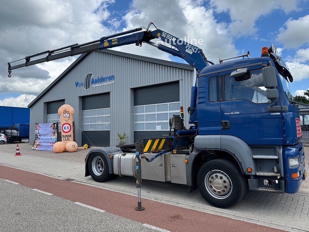 MAN TGA 18.310, Crane Pesci SE155N/4, Manual Kran, Grua, Grue, Kraan tegljač