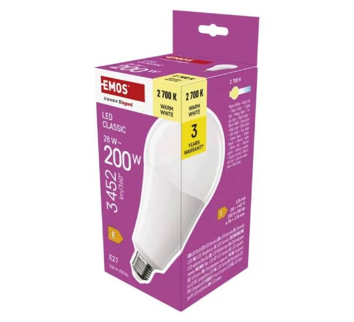 Emos Led sijalica Classic A95 28 W E27 Toplo bela ZQ5E91