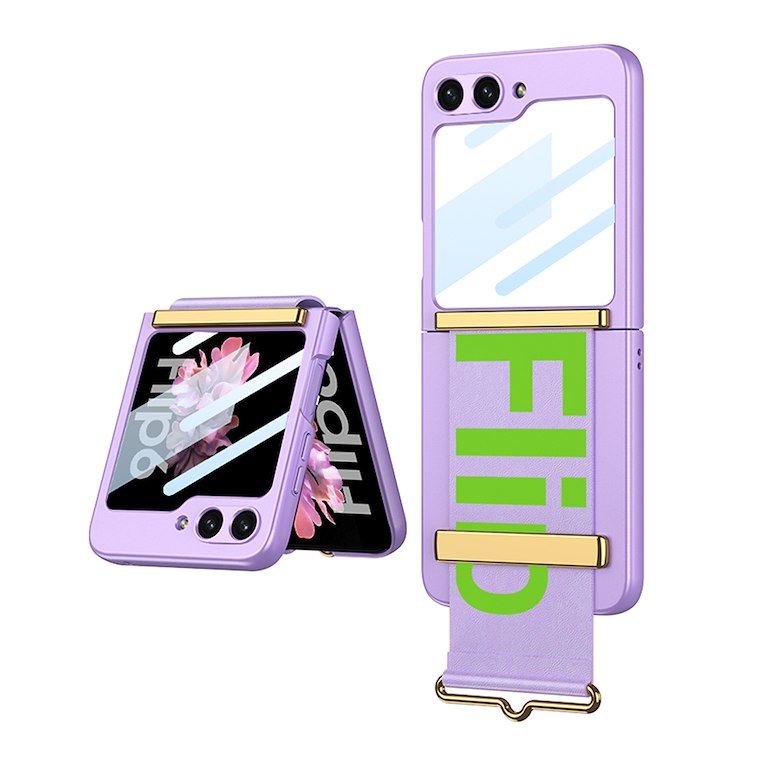 Zastitna maska (futrola) STRAP CASE - Samsung F741B/F761B Galaxy Z Flip 6 5G/Z Flip 7 FE 5G ljubicasta (GKK case) (MS)