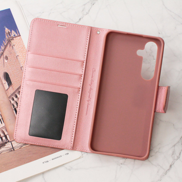 Maska za Samsung S24 Plus/ S926B na preklop Hanman Mill roze