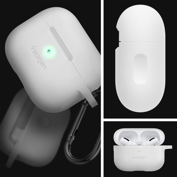 Futrola Spigen Rugged Silicone Fit za Airpods Pro 1 bela
