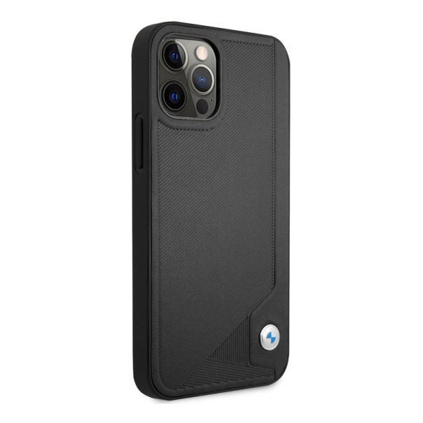 Maska za iPhone 13 Pro Max crna BMW Hc Leather Deboss