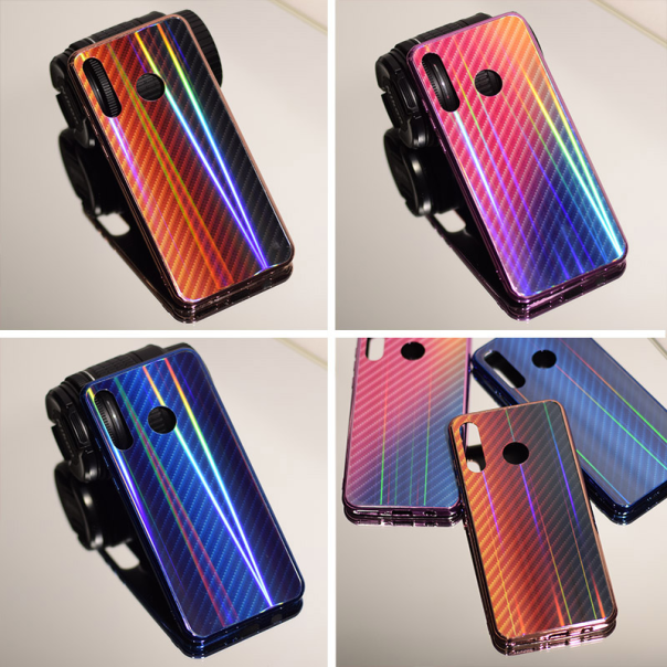 Maska za Samsung S20 Ultra/ G988F narandžasto Carbon glass crna
