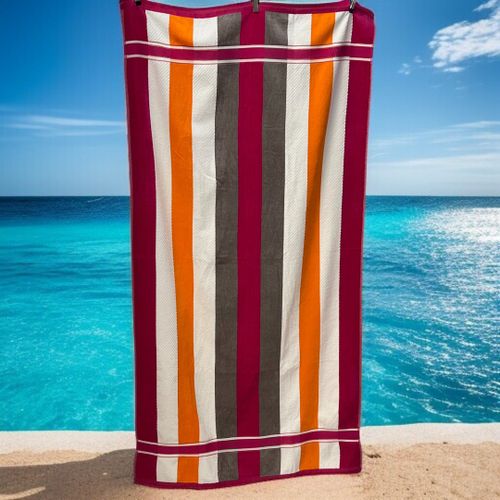 Plažni peškir "Sunset Stripes" – 86x164 cm, 100% pamuk A27