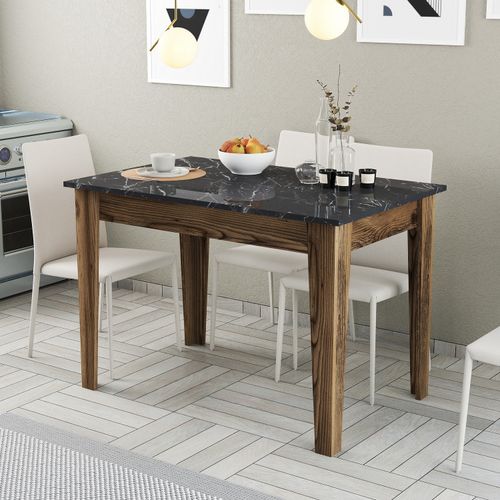 Kiev 509 - Walnut, Black Walnut Black Kitchen Table